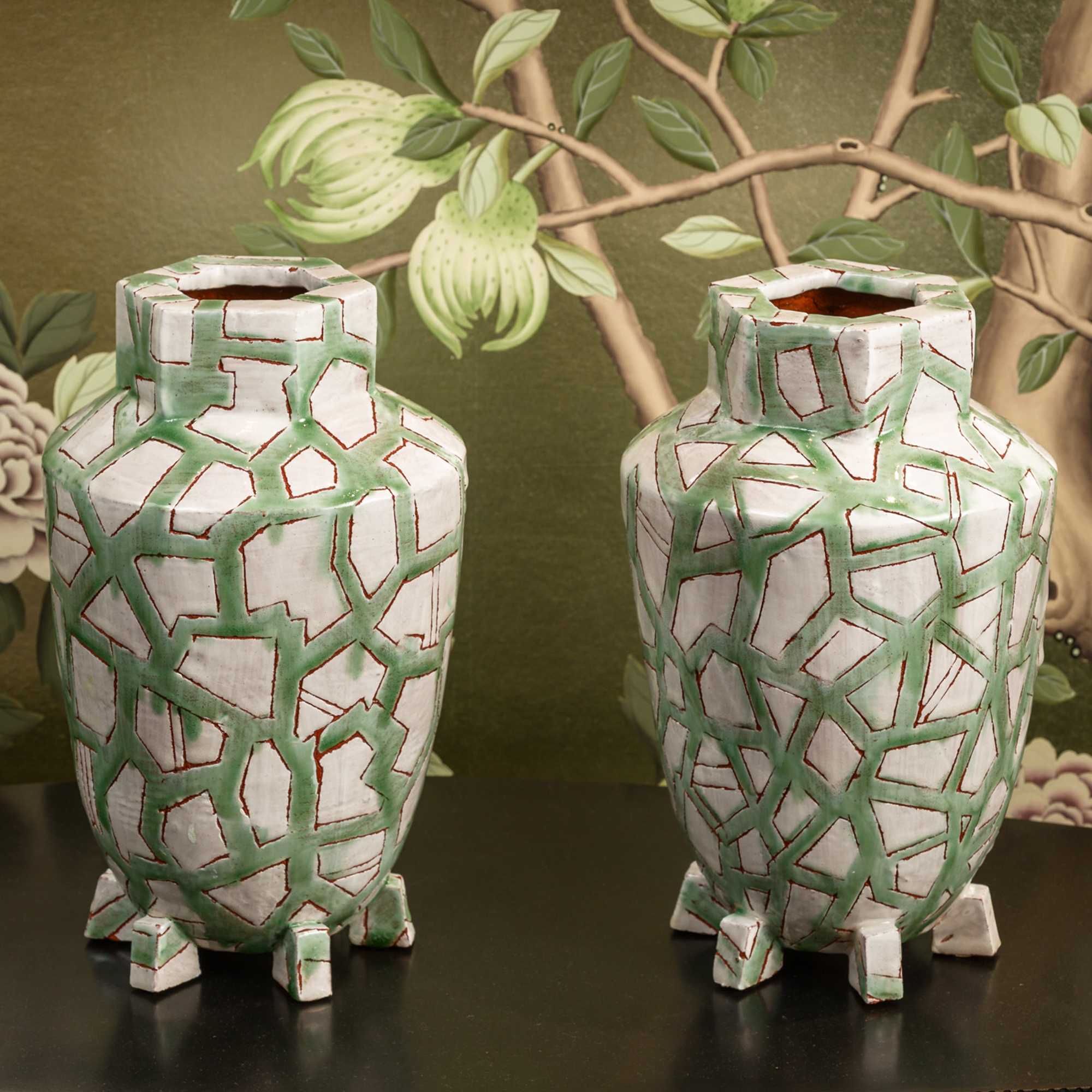 Christopher Russell, Pair of Trellis Urns, USA, 2025 - Todd Merrill Studio